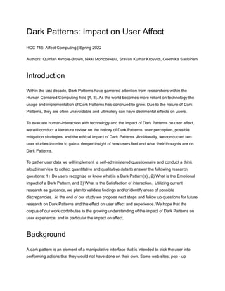 Dark Patterns Research Paper | PDF
