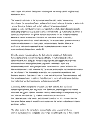 Dark Patterns Research Paper | PDF