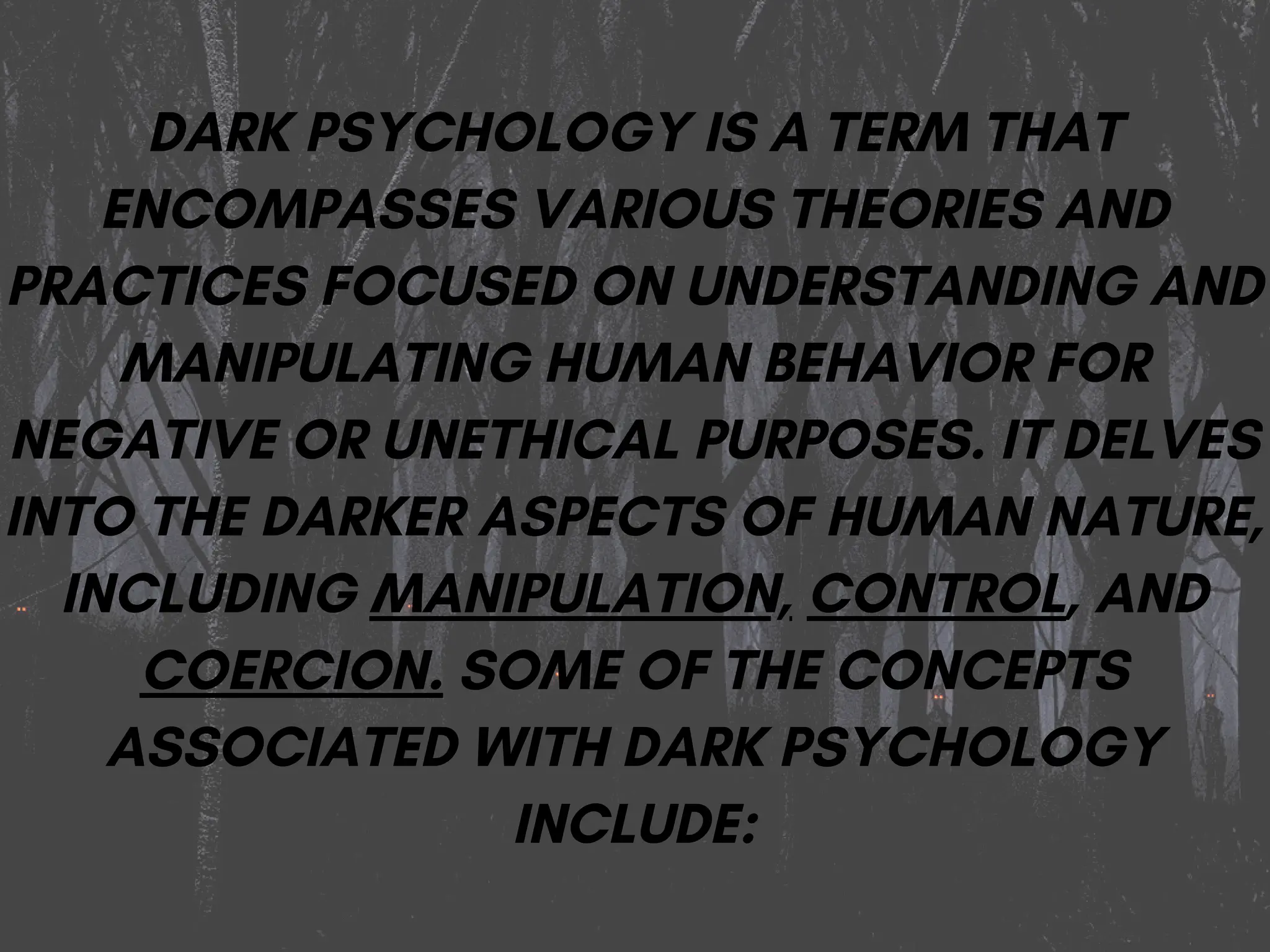 learn and know more about dark psychology and manipulation technique | PDF