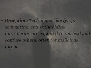 learn and know more about dark psychology and manipulation technique | PDF