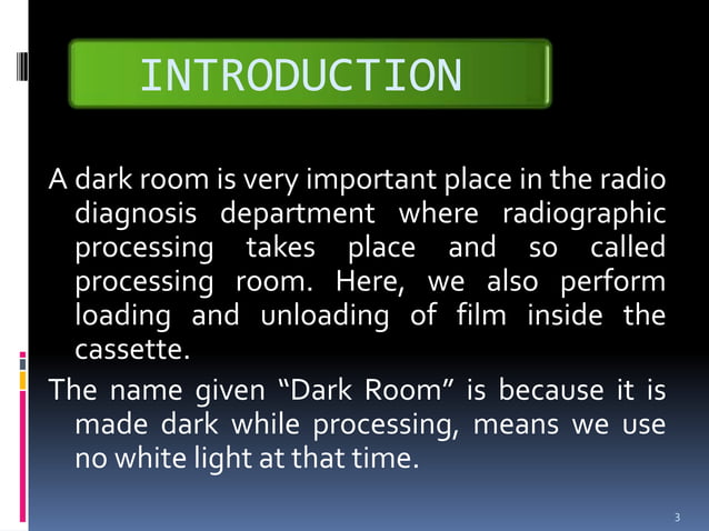 DARK ROOM procedure in radiology department.pptx | Photography | Arts and Crafts