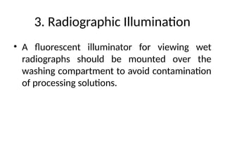 DARK ROOM FOR RADIOGRAPHY (FILM PROCESSING ) | PPTX
