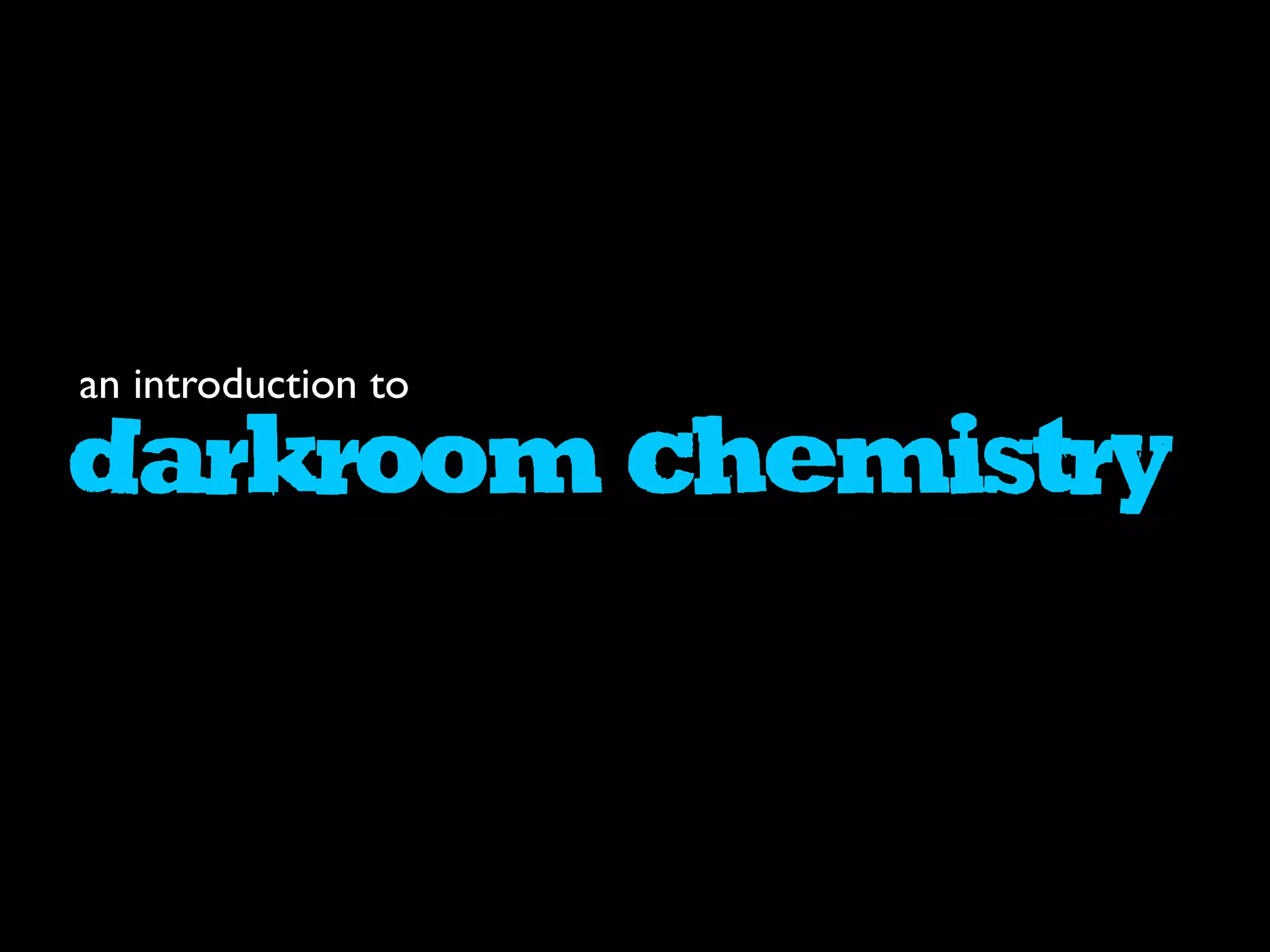Darkroomchem2013 | PDF