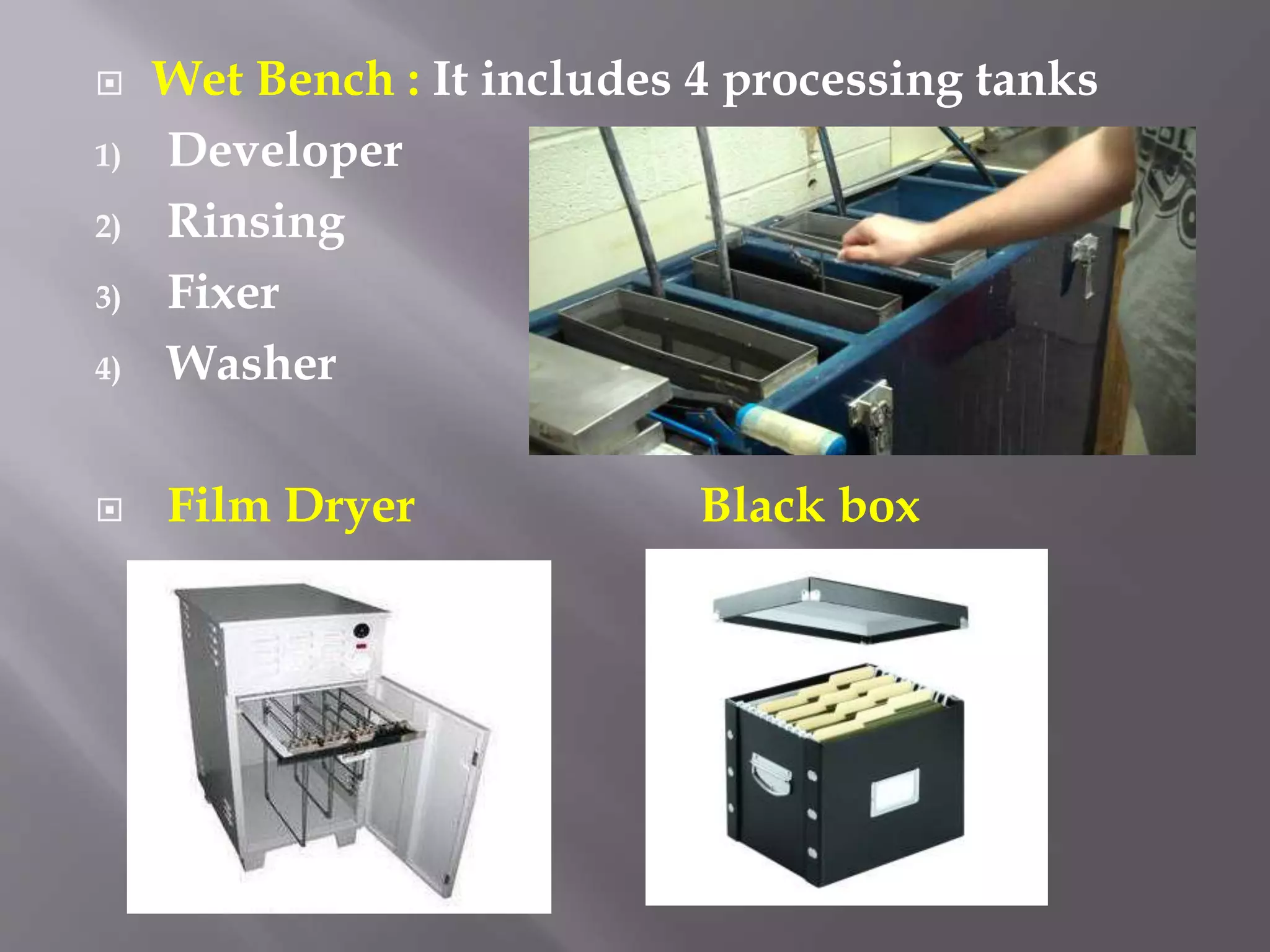 Dark room equipments | PPTX