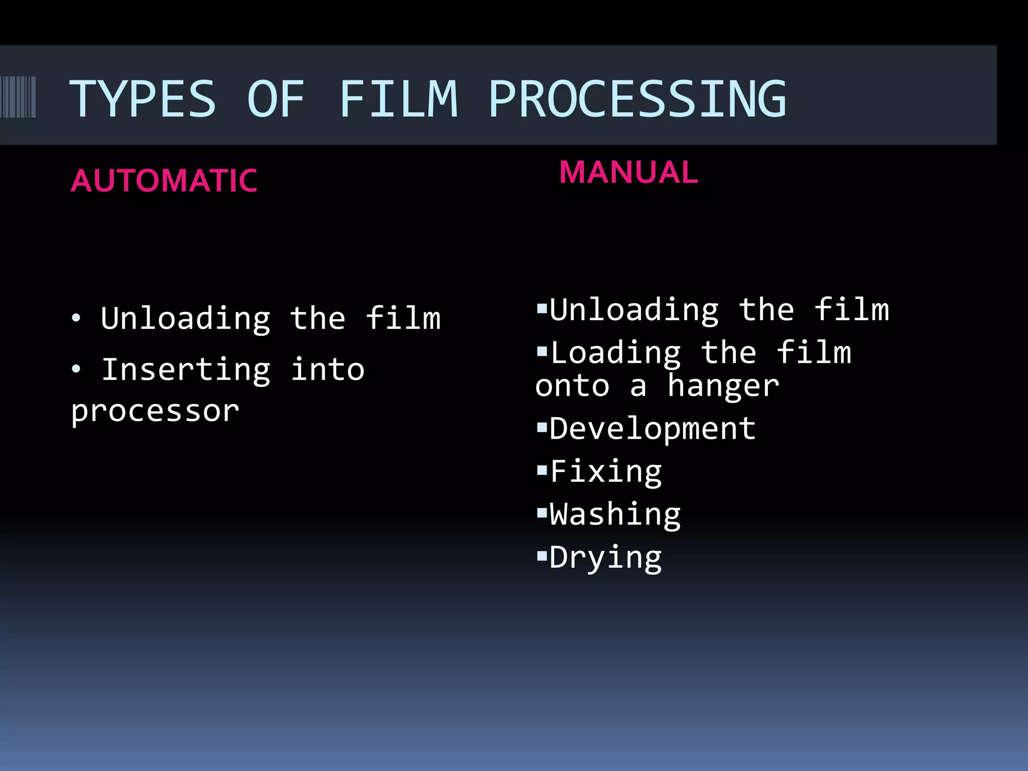 Dark room procedures | PPTX