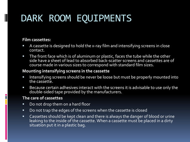 Dark room procedures | PPTX | Eye and Vision Conditions | Diseases and Conditions
