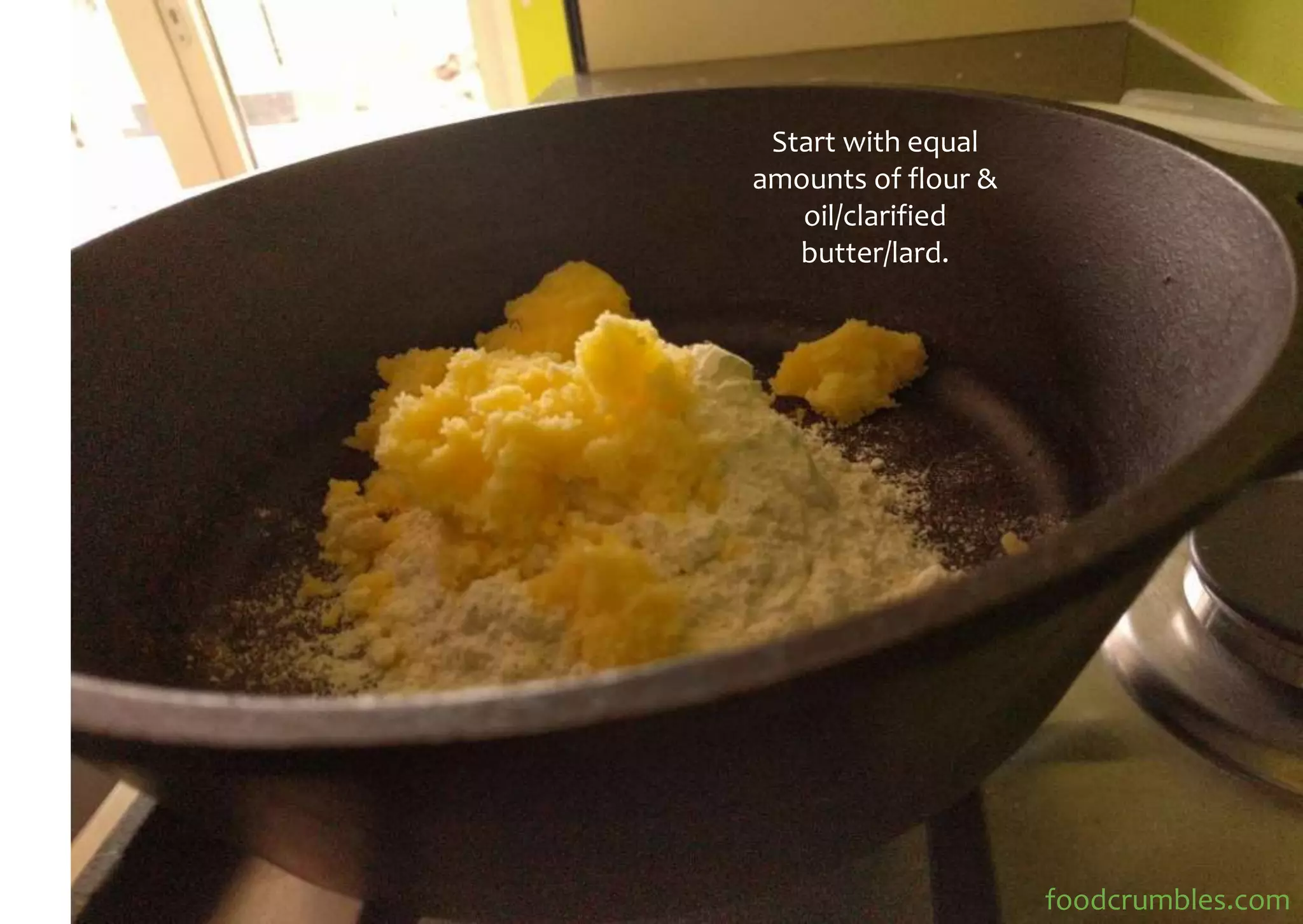 Making a dark roux for gumbo | PPTX