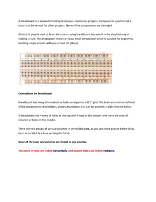Dark sensor using LDR on breadboard | DOCX