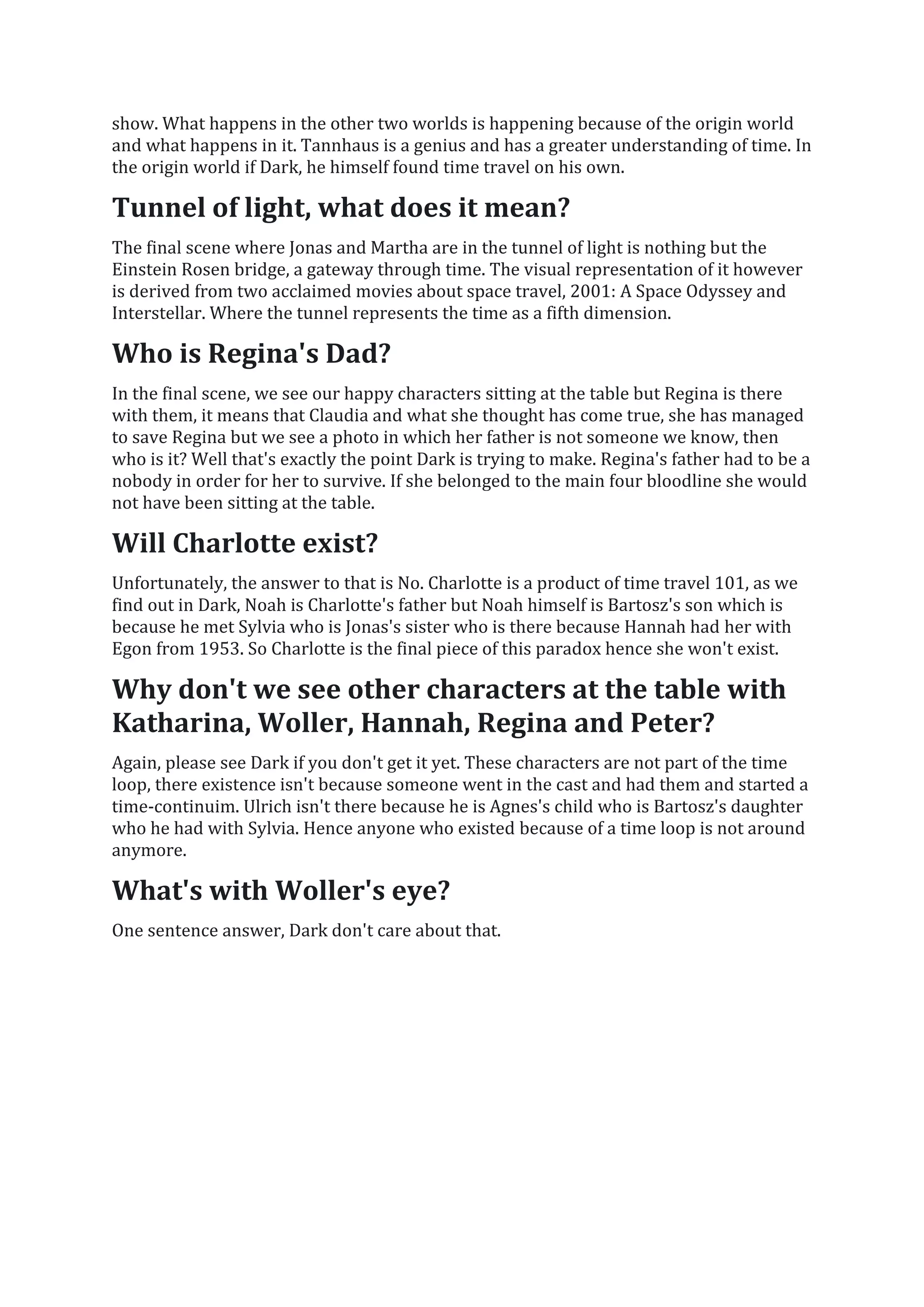 Dark series explined | PDF