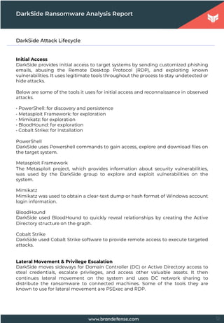 DarkSide Ransomware Analysis Report | PDF