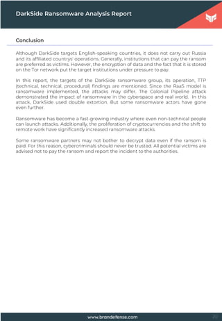 DarkSide Ransomware Analysis Report | PDF