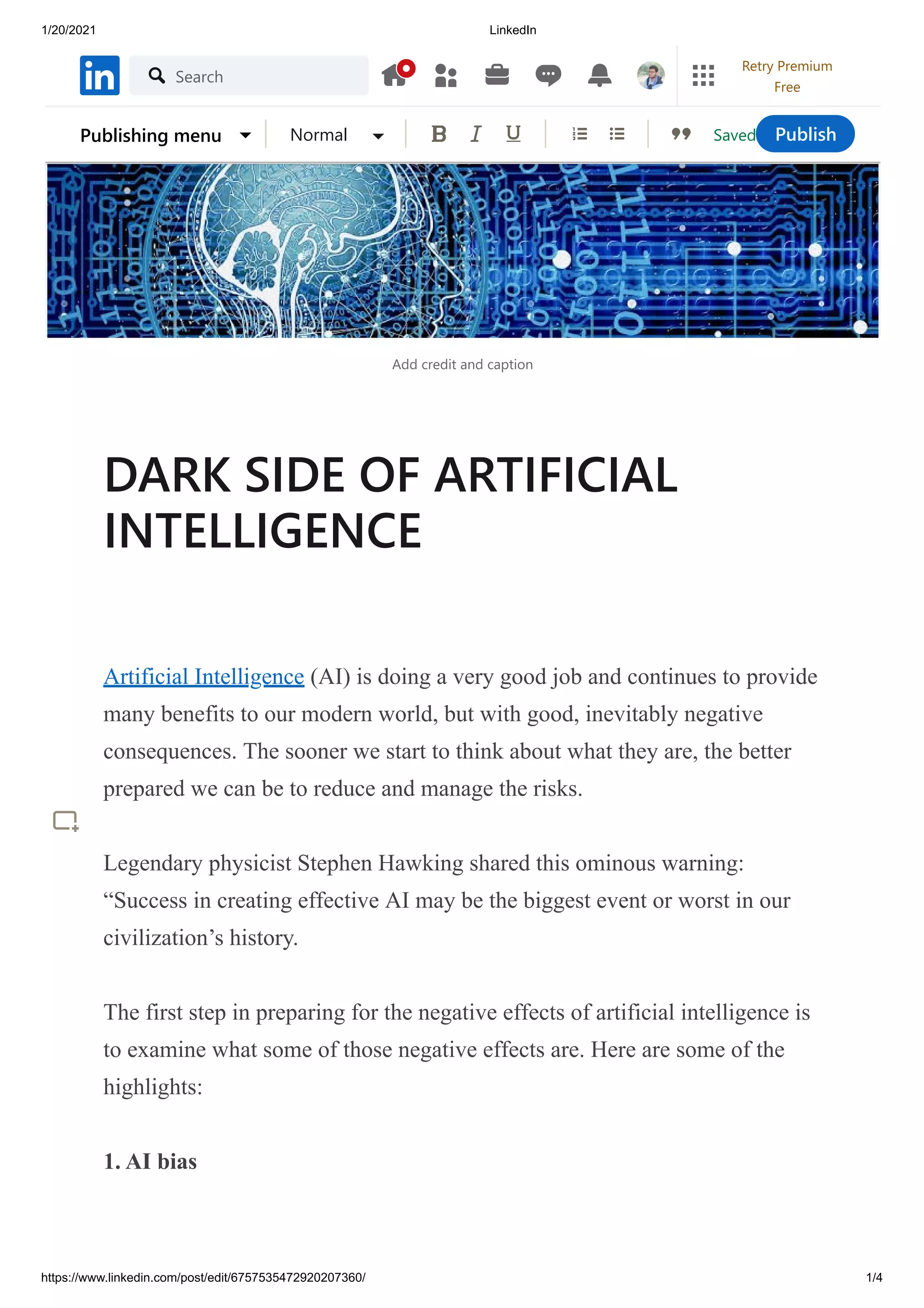 DARK SIDE OF ARTIFICIAL INTELLIGENCE | PDF