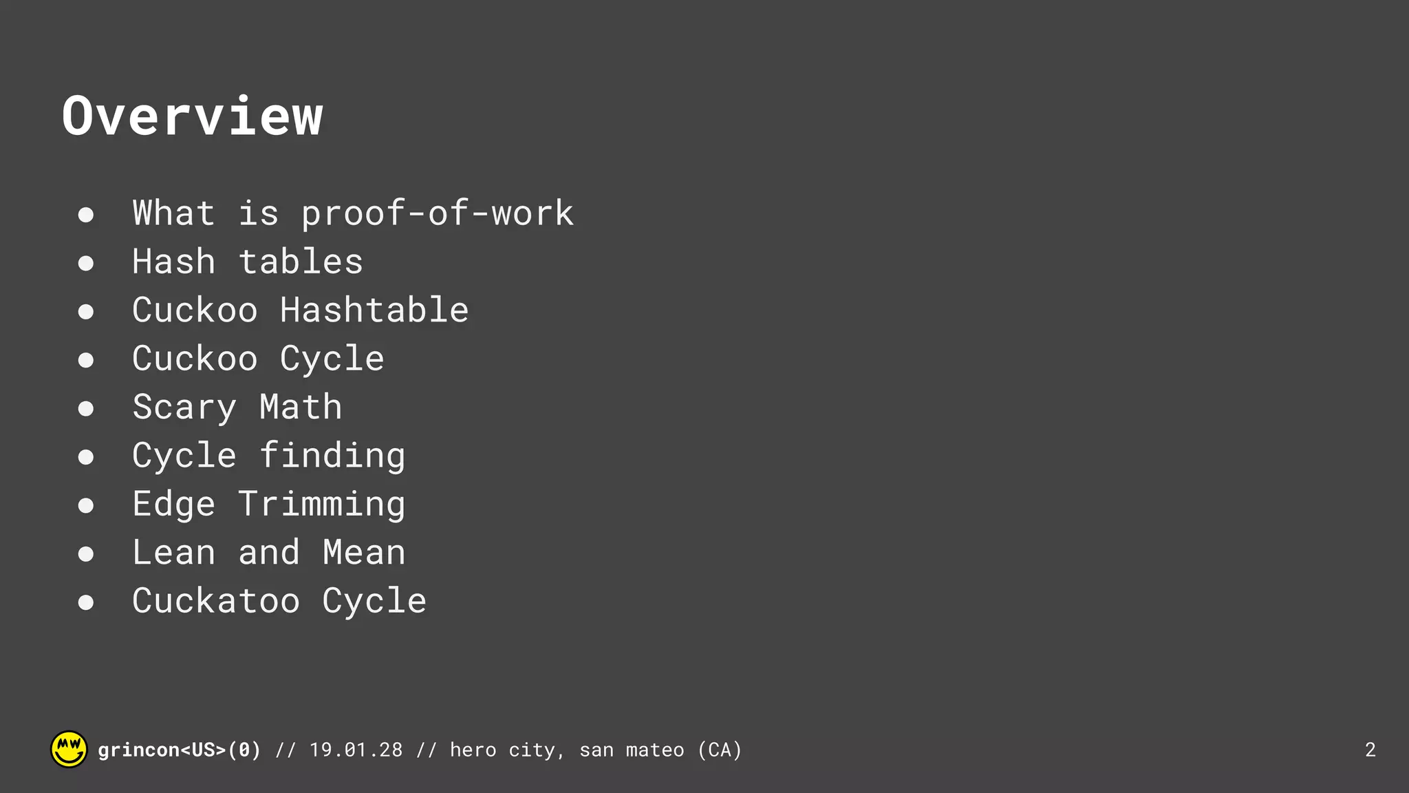 Grincon U.S. 2019 Proof of Work | PPT