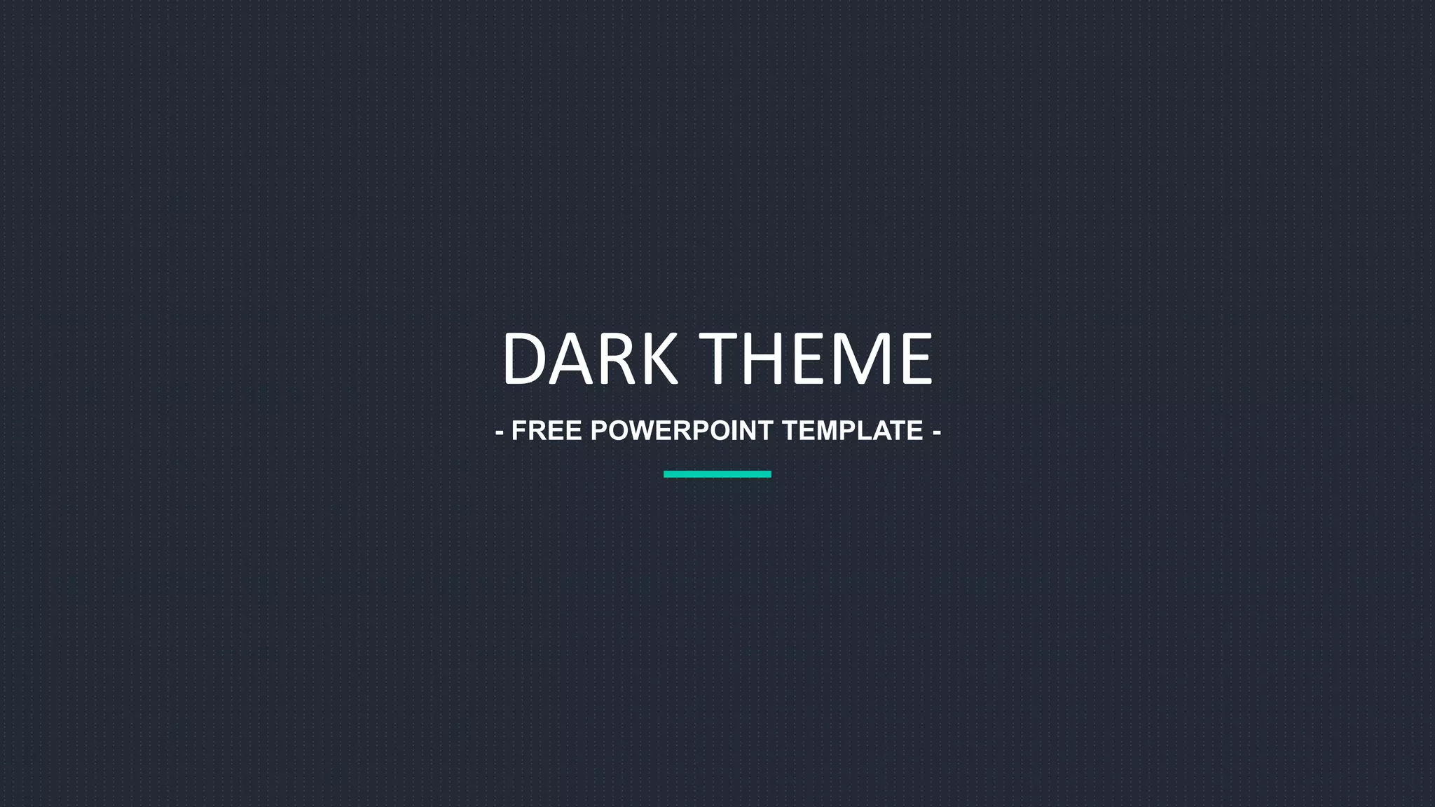 Dark theme free powerpoint template | PPT