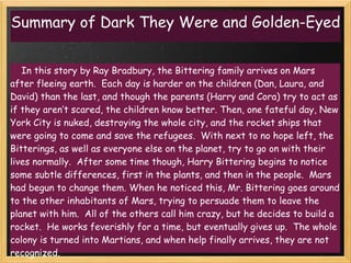 Dark They Were, And Golden Eyed The Golden Kit | PDF