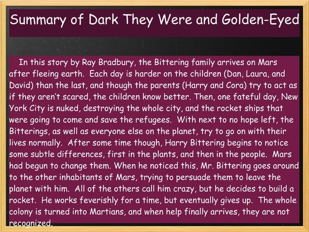 Dark They Were, And Golden Eyed The Golden Kit | PDF