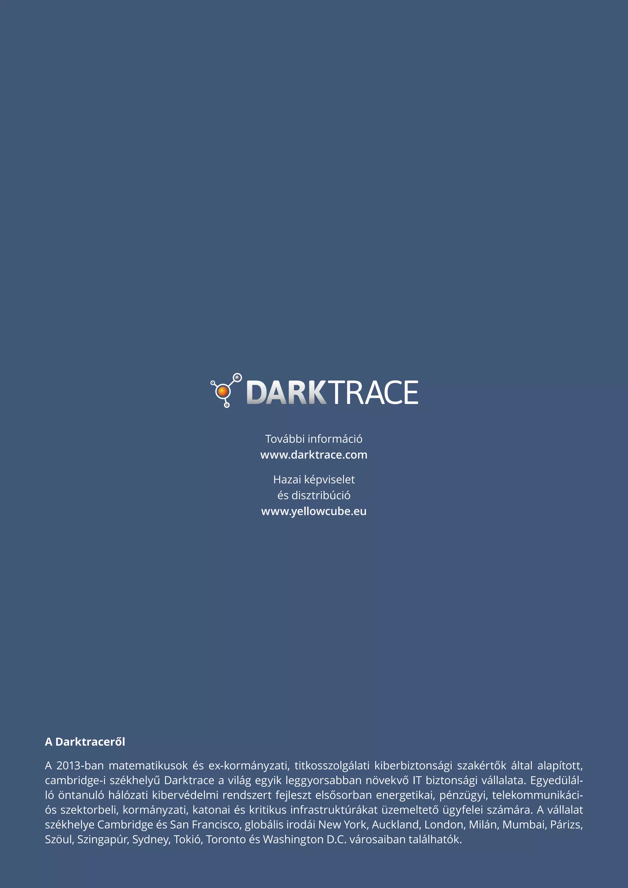 Darktrace kiberintelligencia | PDF
