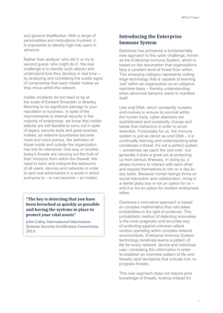 Darktrace enterprise immune system whitepaper_digital | PDF | Information and Network Security ...