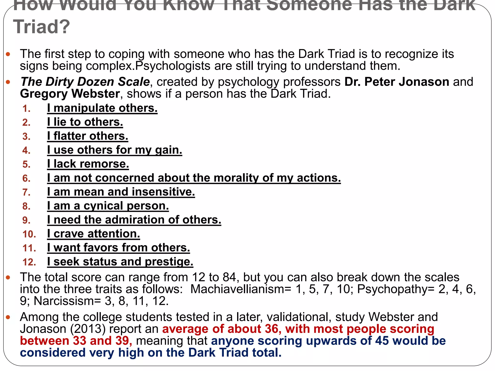 Dark Triad | PPTX