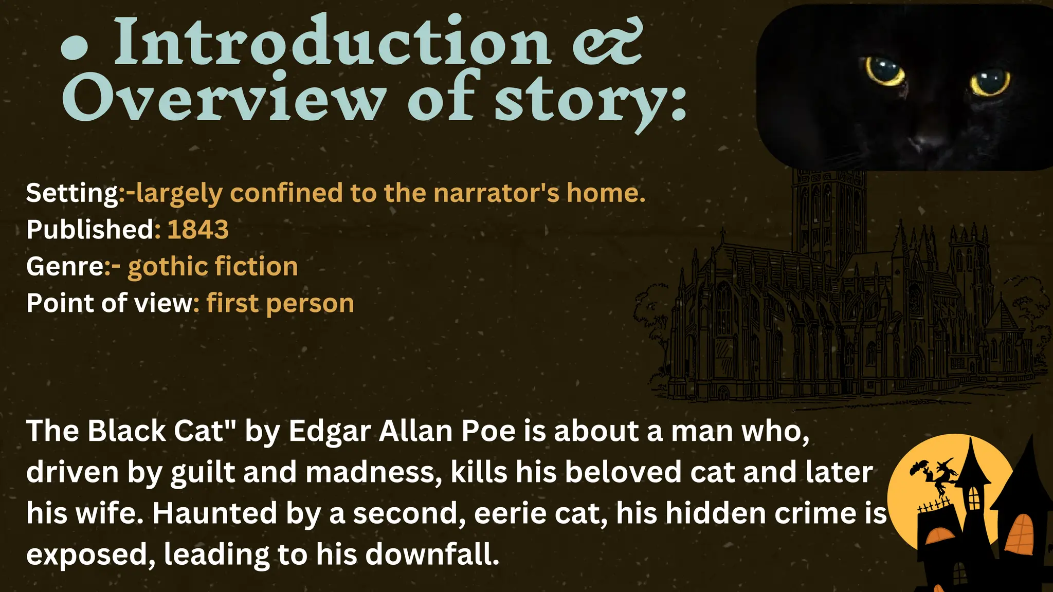 The Black Cat by Edgar Allan Poe on virtual teacher ppt | PDF