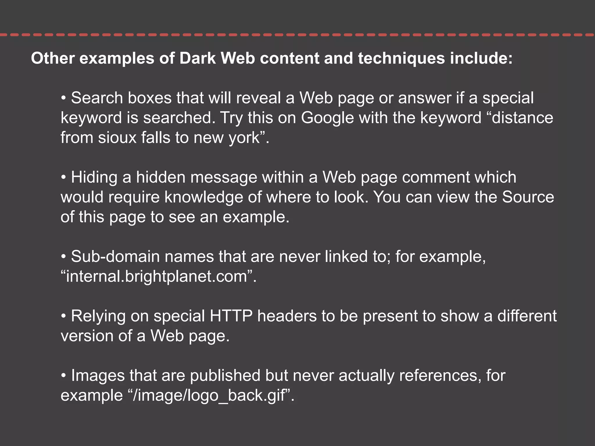 Dark web by Claudine Impas | PPTX