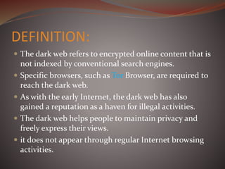 Dark web | PPTX