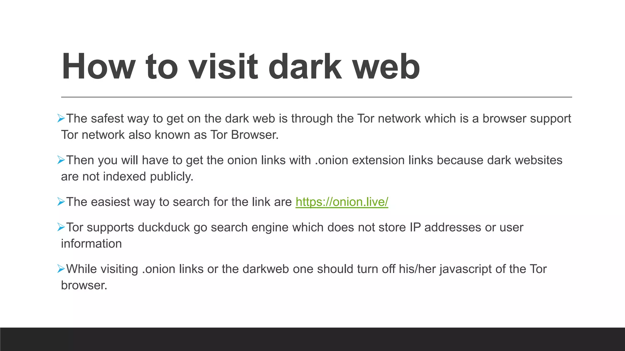 Dark Web | PPTX