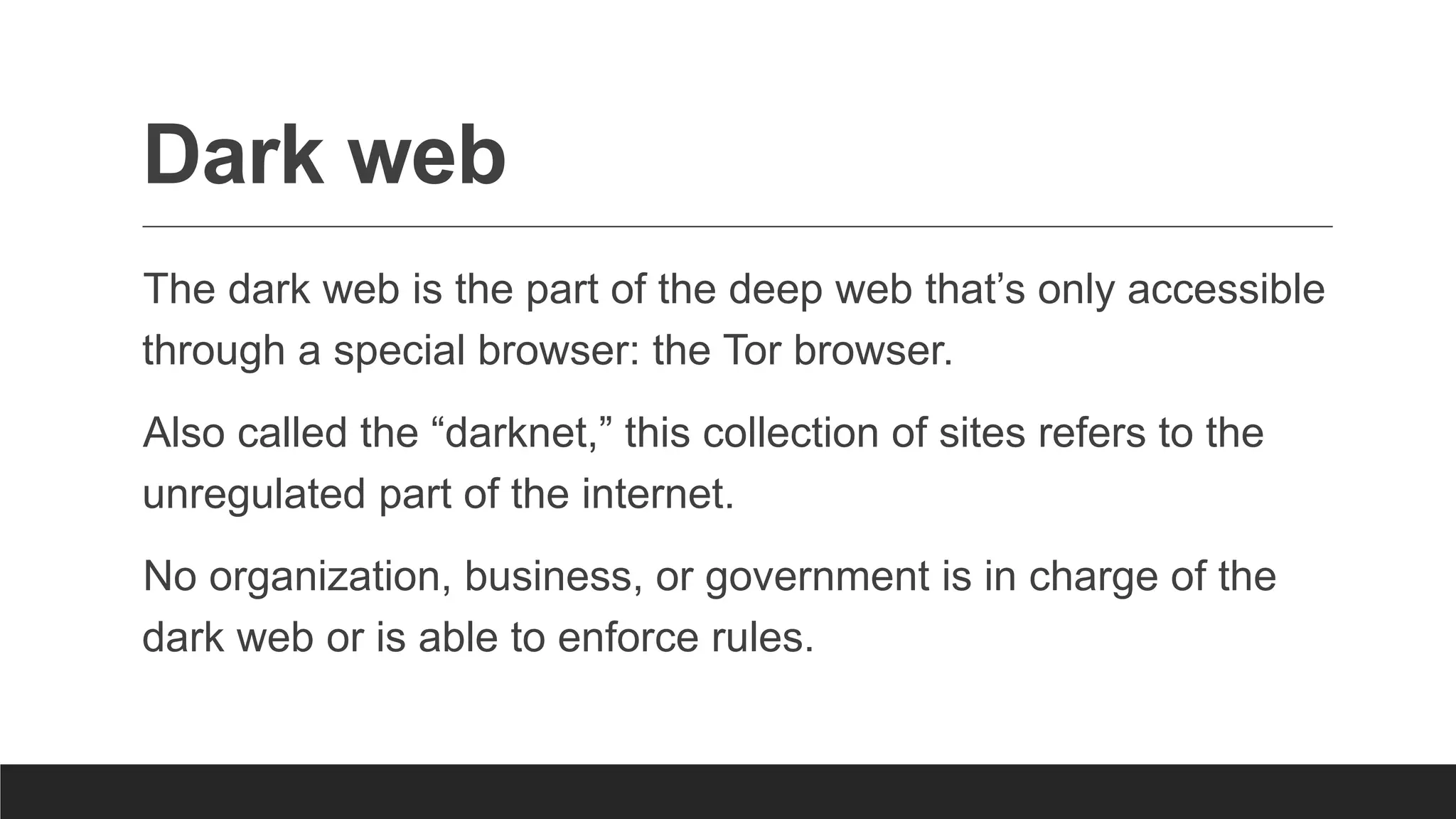 Dark Web | PPTX