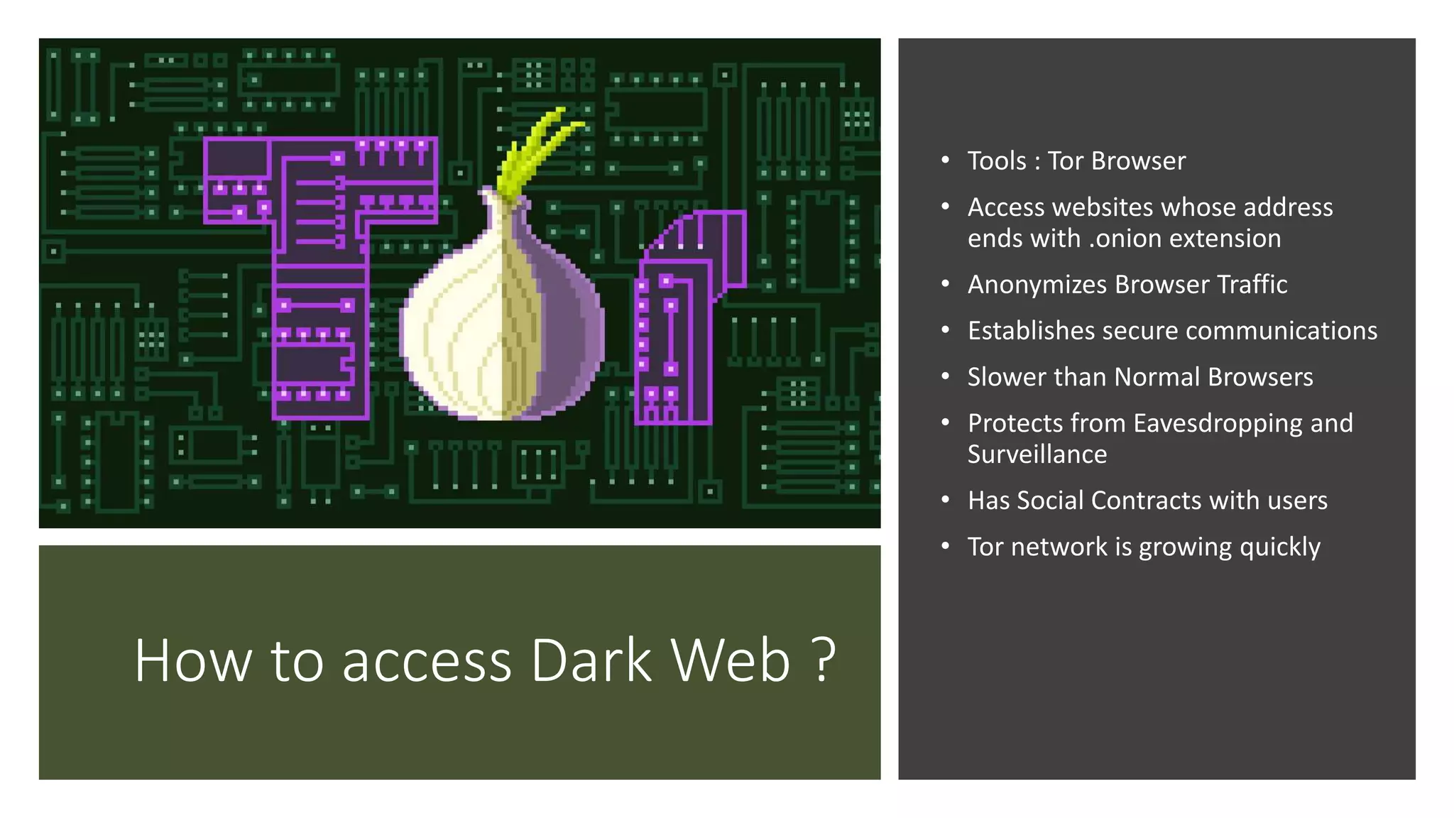 Introduction To Dark Web | PPTX | Computer Networking | Computing