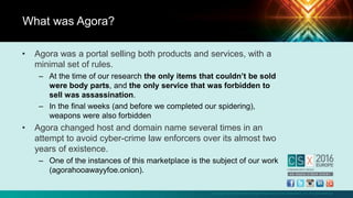 Dark web markets: from the silk road to alphabay, trends and developments | PPT