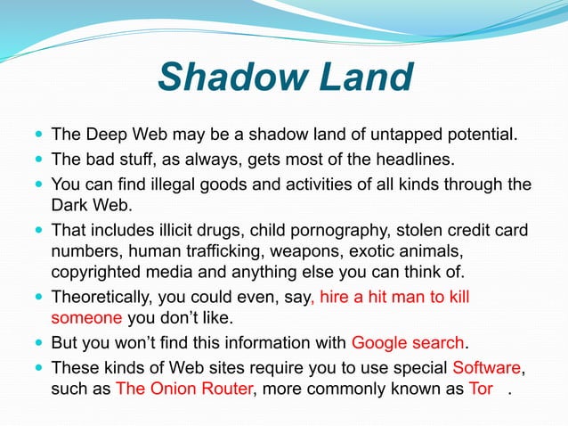 Dark web presentation | PPTX | Internet | Computing