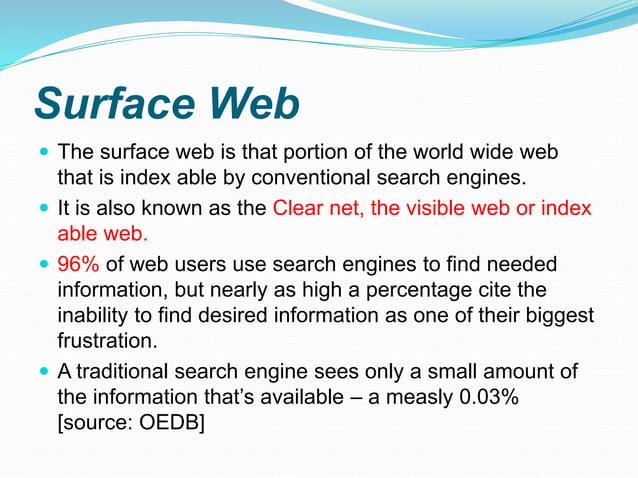 Dark web presentation | PPTX | Internet | Computing