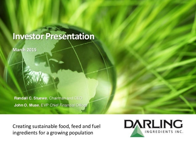 Darling Ingredients - Investor Presentation | PDF | Commodities | Economy