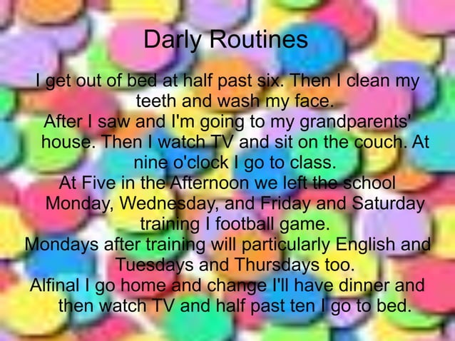 Darly routines | PPT