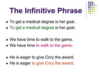 Infinitive Phrase Examples