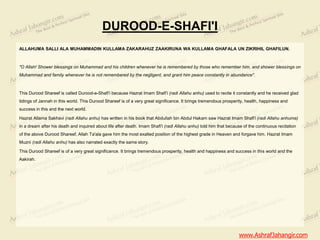 DaroodSharif for cure of all problems here and hereafter. | PPT