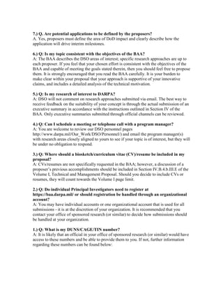 Darpa baa-14-46-fa qs v.1 | PDF