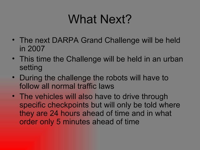 DARPA Grand Challenge | PPT