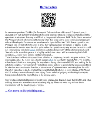 Darpa Failure | PDF