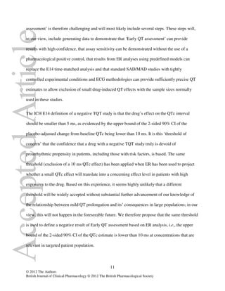 Darpo garnett early qt assessment br j clin pharmacol 2012 | PDF