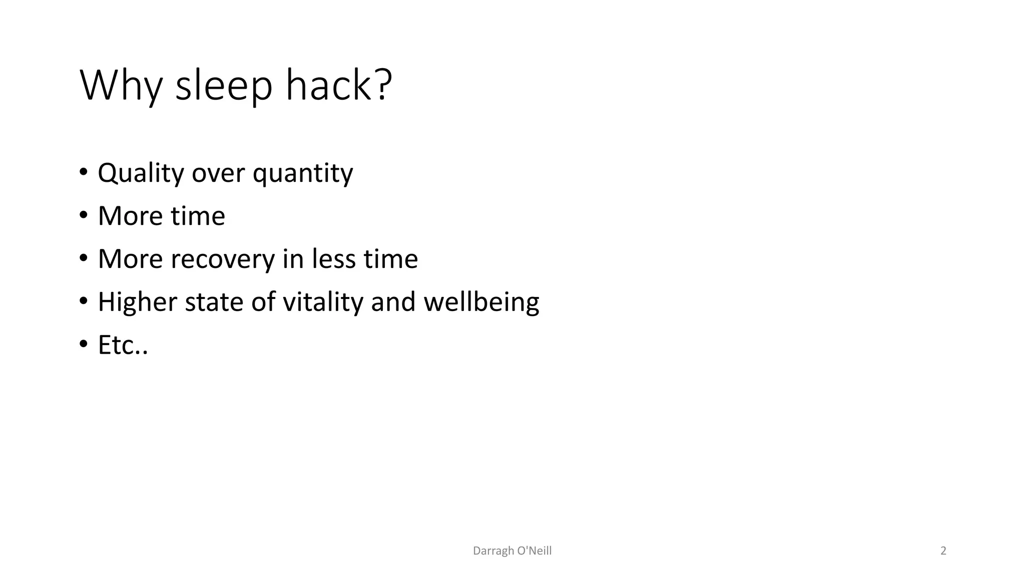 Biohacking Sleep | PPT