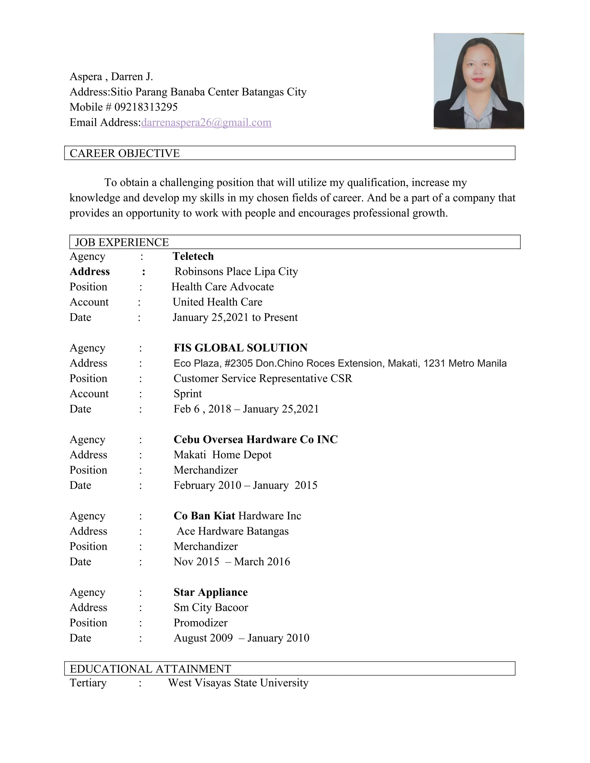 Please see attached file of my resume. | DOCX | Technology & Computing