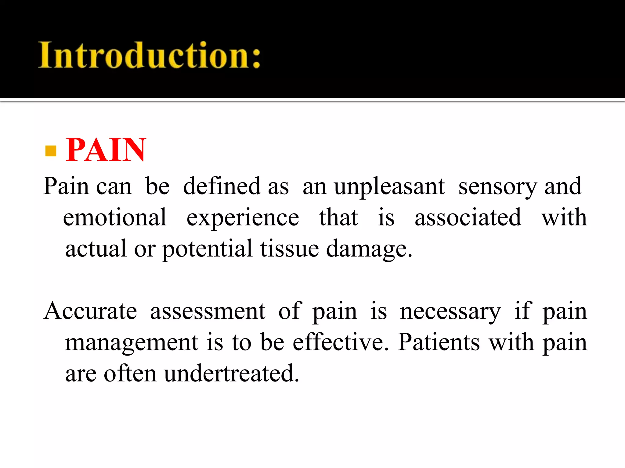 CLINICAL MANAGEMENT OF PAIN | PPTX