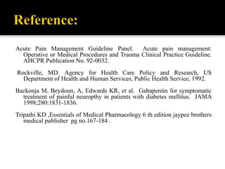 CLINICAL MANAGEMENT OF PAIN | PPTX
