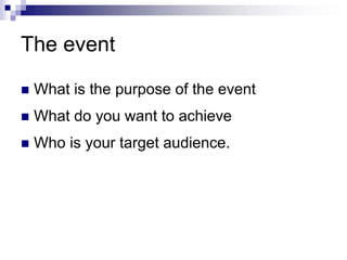 Darryl downey - event management organising an exhibition | PPT