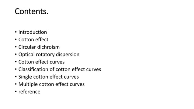 cotton effect | PPTX