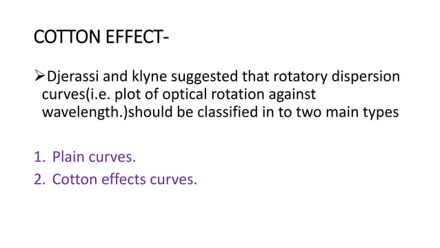 cotton effect | PPTX