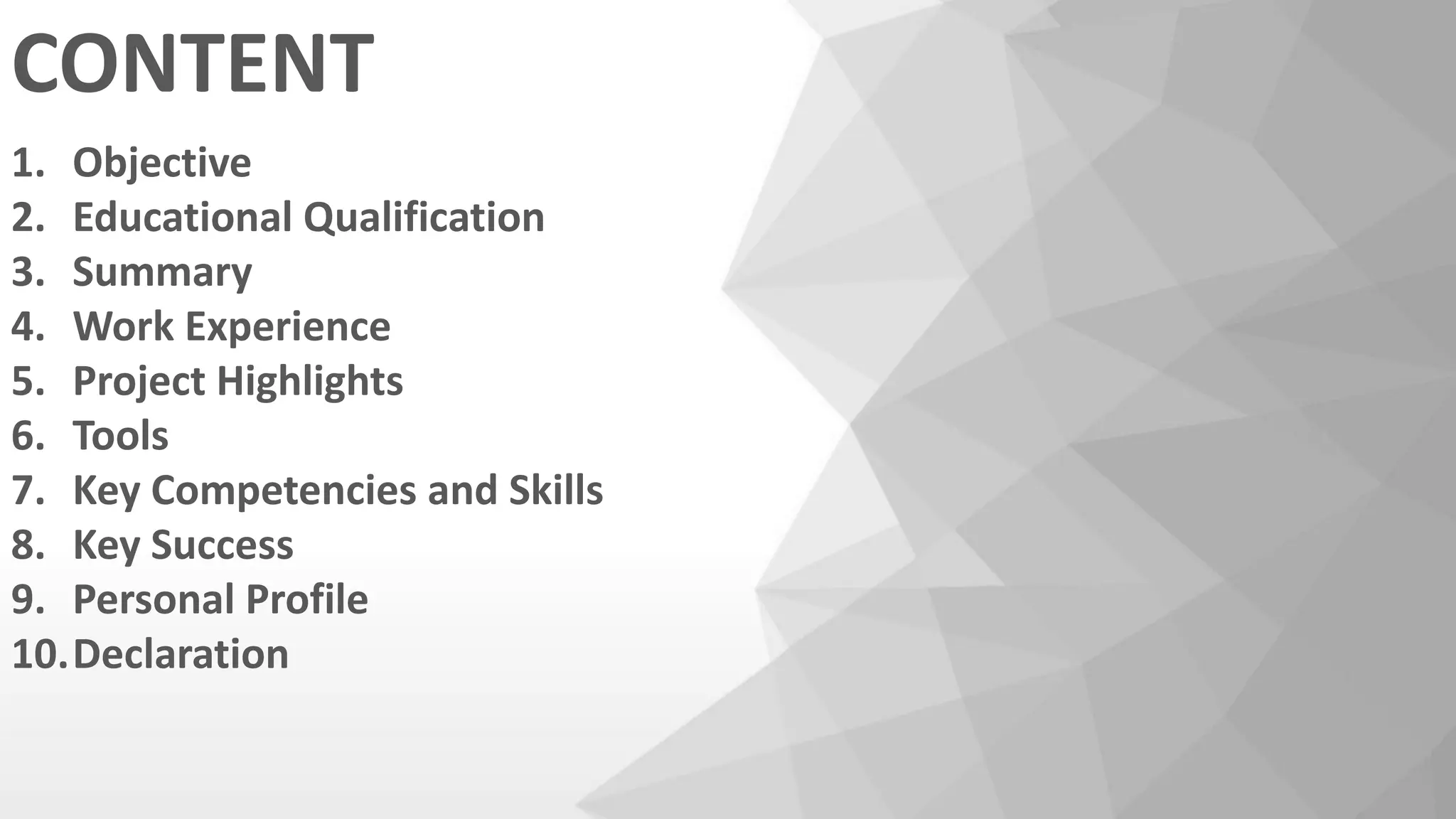 Professional Summary Self Introduction Resume | PDF