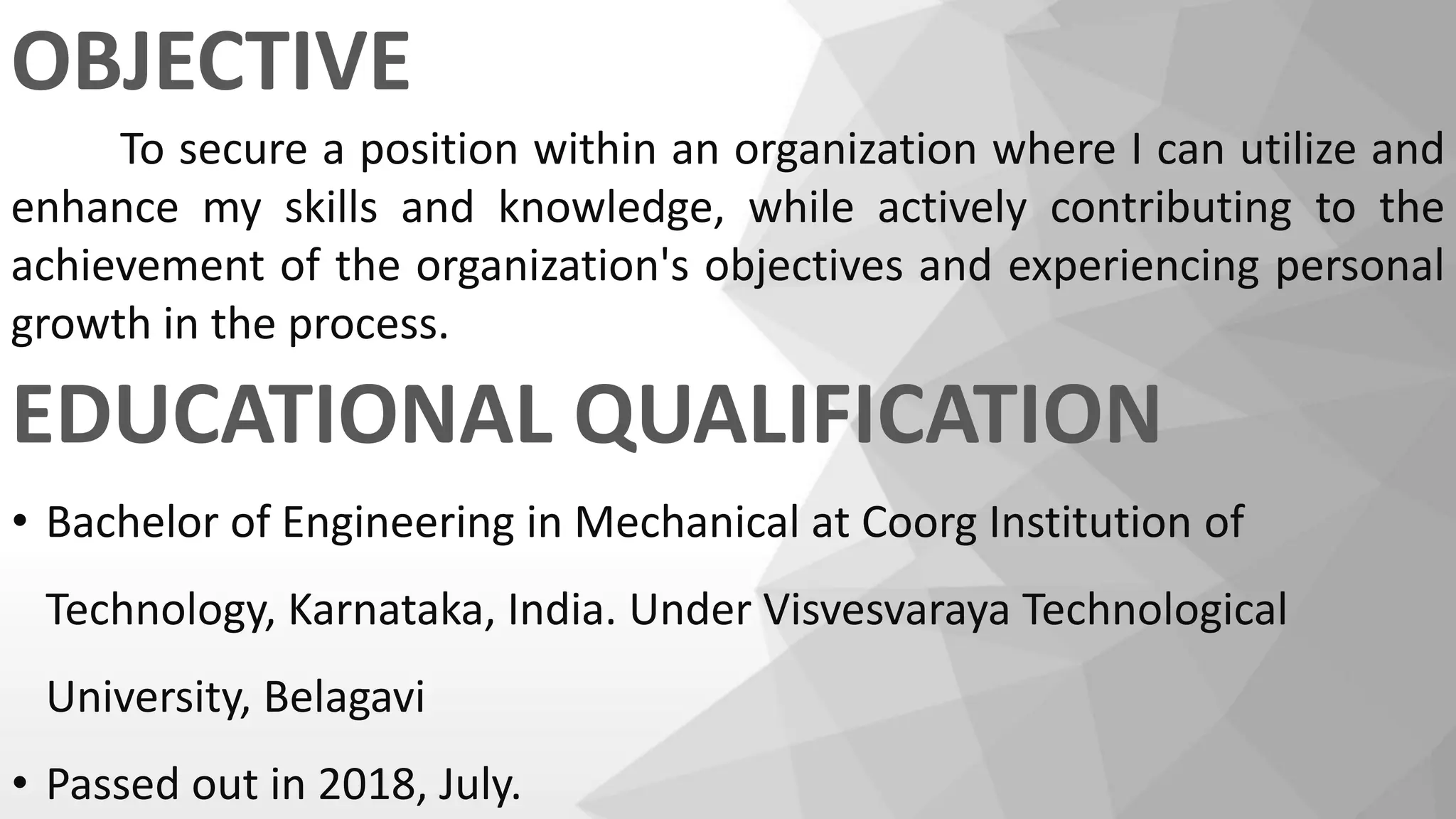 Professional Summary Self Introduction Resume | PDF