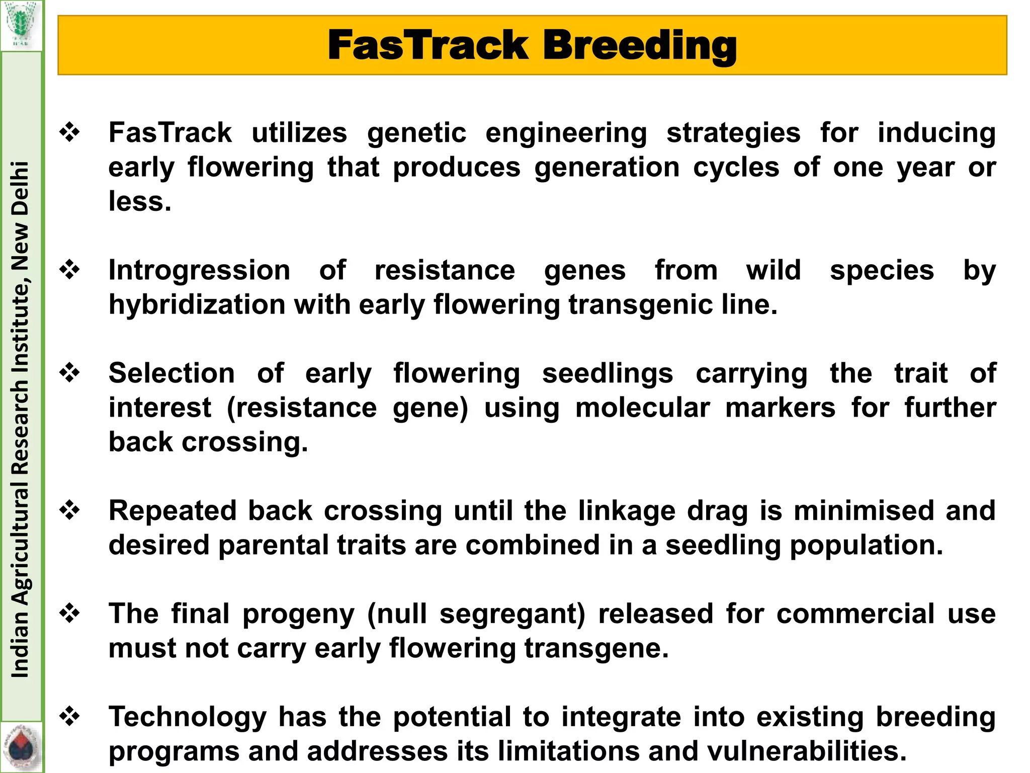 Fas-Track Breeding Approaches in Fruit Crops | PPT